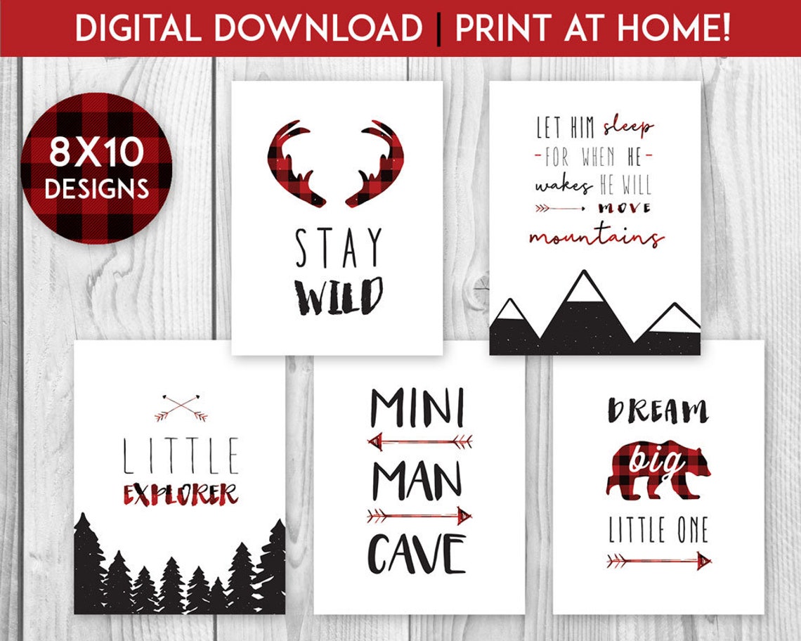 Custom Color Lumber Jack Buffalo Plaid Prints Instant | Etsy