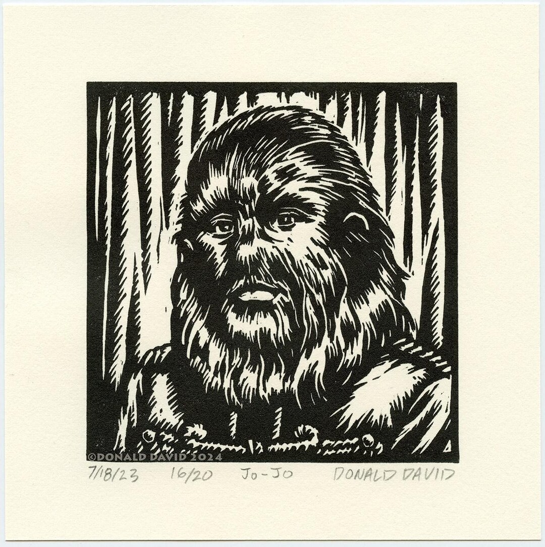 Jo-jo the Dog-faced Boy Portrait Linocut Print - Etsy