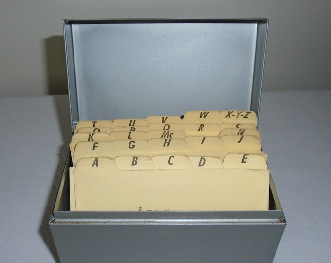 Weis Metal Index Card Recipe File Box Metal USA Vintage - Etsy