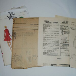 1973 Vogue Pattern Very Easy #8651 Size 12 Bust 34 Dress Jacket Uncut ...