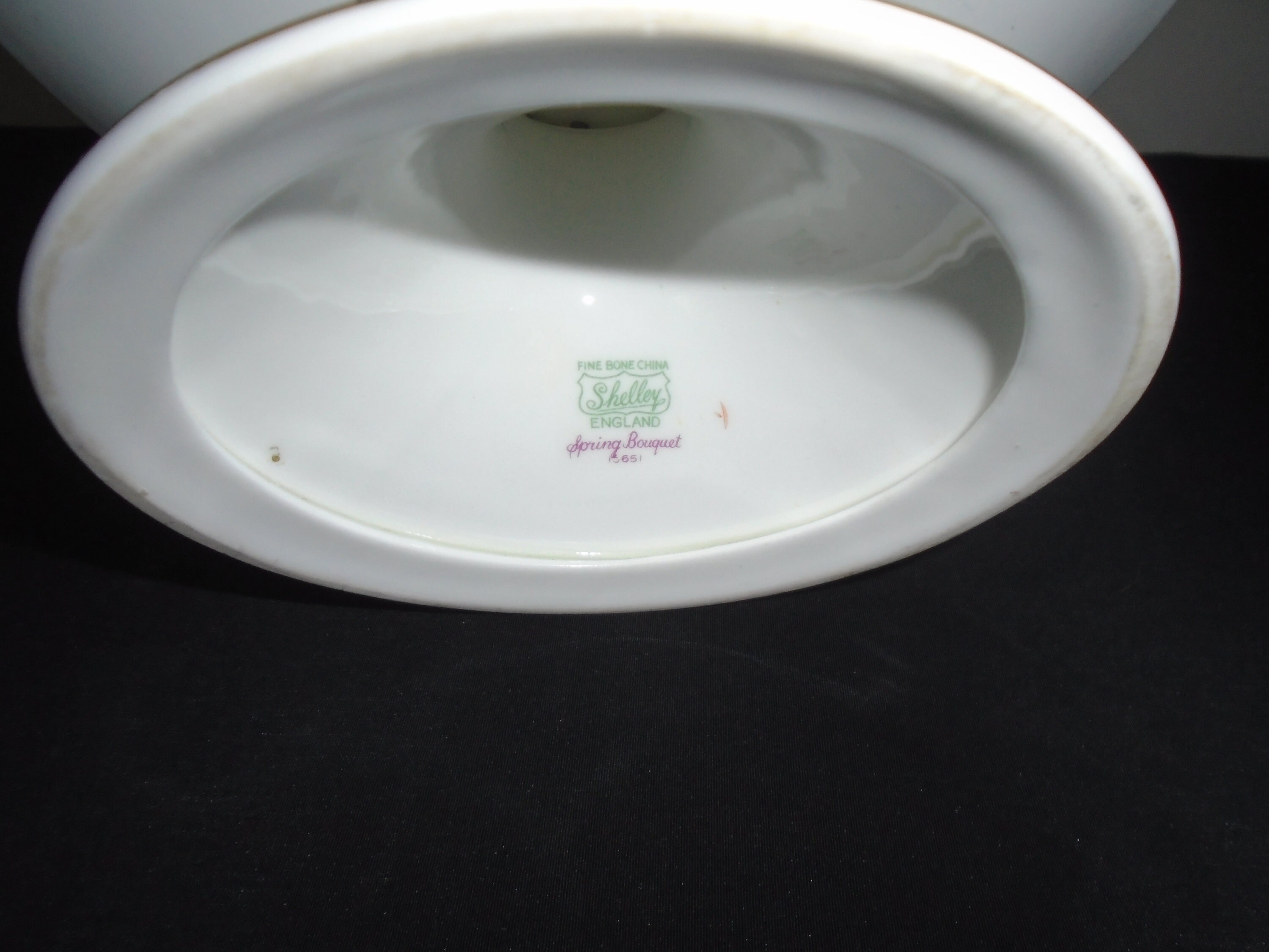 Shelley Spring Bouquet Pedestal Cake Stand Dessert Plate No. 13651 ...