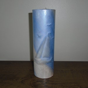 Bullfrog Light Co Pillar Glow Candle 9 Blue Sailboat & Seagulls ...
