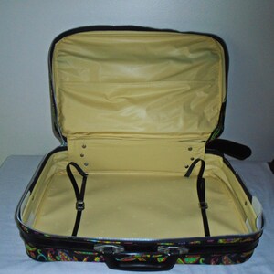 Bantam Luggage Suitcase Black Paisley Boho Vintage 1960s Carry on Bag ...
