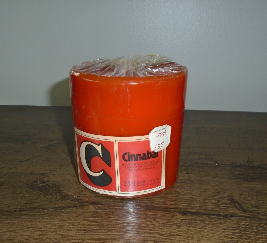 Bluegate Candle Co. Cinnabar Pillar Candle 1970s Vintage Montara California - Etsy