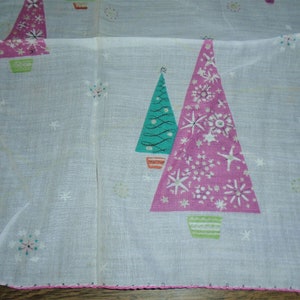 Vintage Christmas Hankie Cotton Handkerchief Mid Century Christmas ...