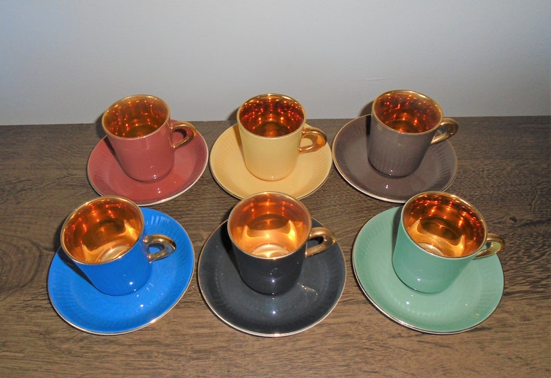 Figgjo Flint Demitasse Cups and Saucers Espresso Cup Set - Etsy