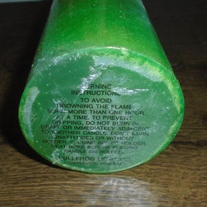 Bullfrog Light Co Glow Candle Green Christmas Trees 9 Pillar NOS ...