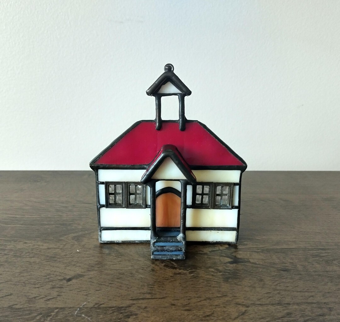 Forma Vitrum Stained Glass Suncatcher Schoolhouse 3D Glasscapes 1990s ...