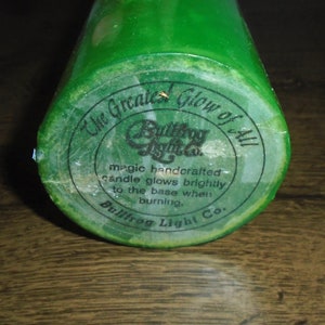 Bullfrog Light Co Glow Candle Green Christmas Trees 9 Pillar NOS ...