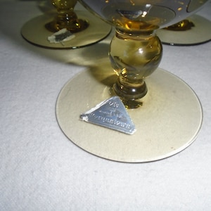 Morgantown Americana Topaz Water Glasses Set of 5 Vintage Glassware ...