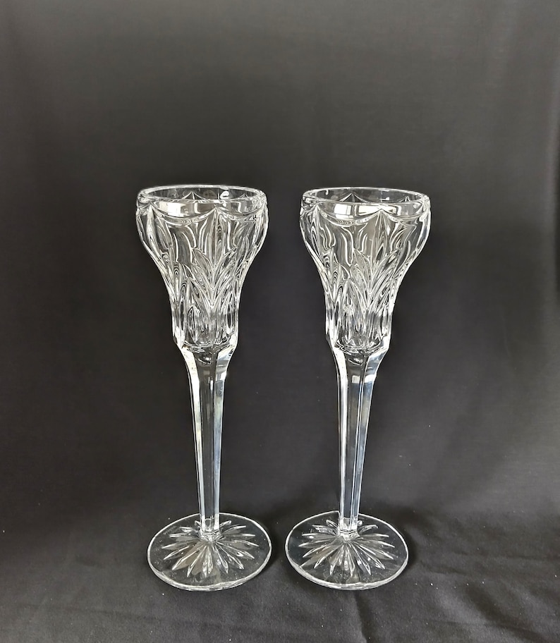 Marquis by Waterford Canterbury Candlesticks Set of 2 8" W/ Box & Foil ...