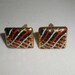 Victoria Flemming Enamel Cufflinks – Red White Black Geometric Design ...