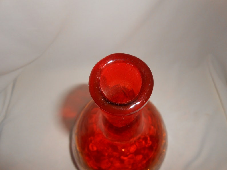 Blenko Glass, Blenko Decanter, Blenko Crackle, Blenko Tangerine, Wayne ...