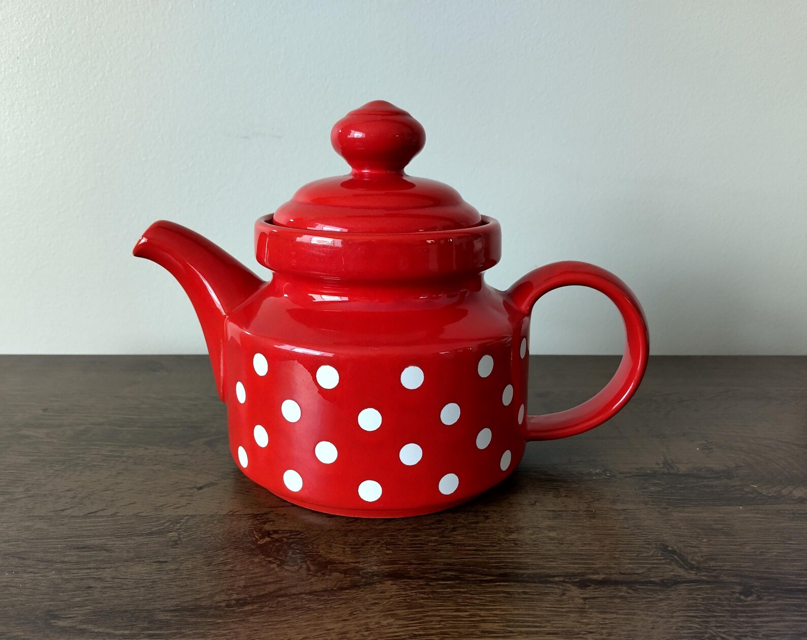 Waechtersbach Teapot Red With White Polka Dots Vintage 1970s Germany - Etsy