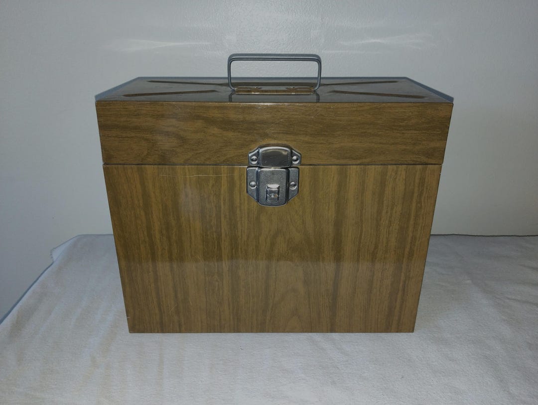 1970s Porta File – Wood Grain Metal Portable File Box - Etsy