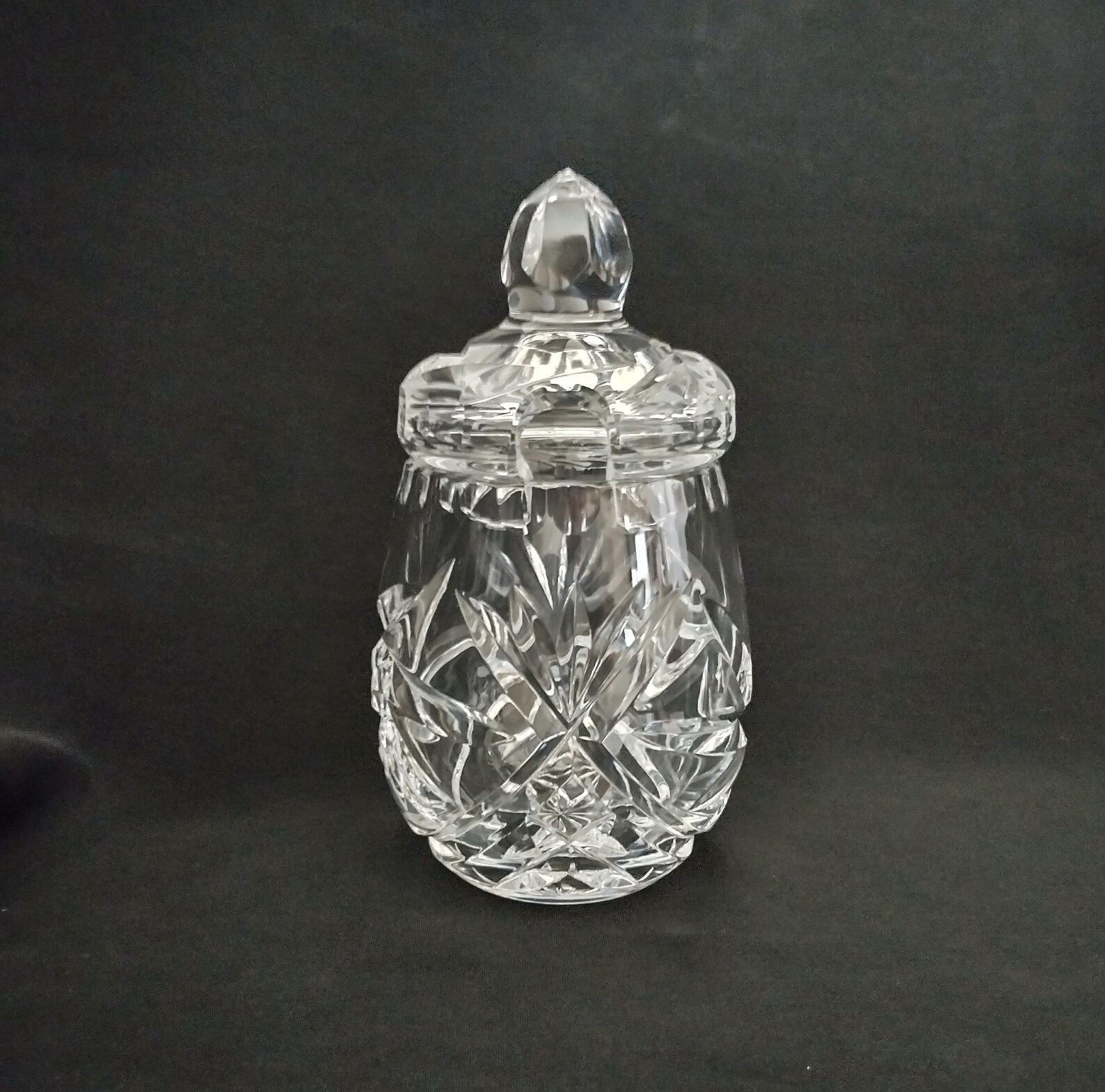 Cazlor Crystal Jam Jelly Jar Pinwheel Fan Cut 5.5" Made in Poland 1990s ...