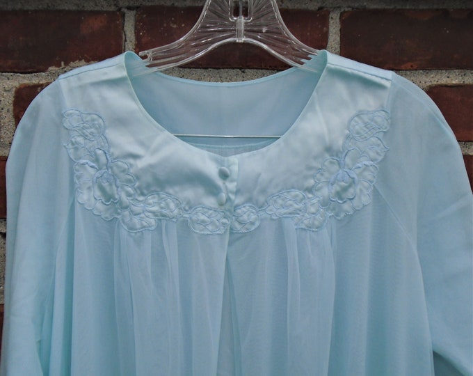 Gossard Artemis Double Sheer Nylon Chiffon Long Peignoir Robe 1960s ...