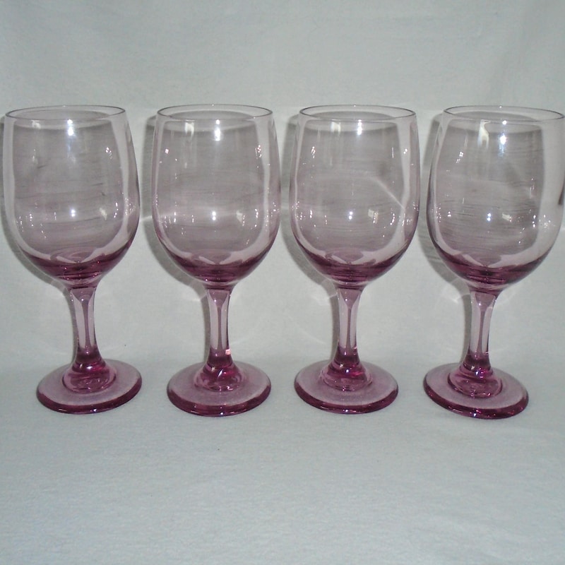 Libbey Pink Water Goblets - Etsy