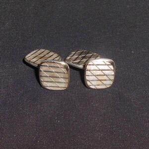 Vintage 800 Silver Double-sided Cufflinks – 1930s Gold Wash Fronts ...
