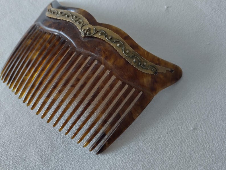 Victorian Antique Solid Gold Decor Hair Comb – 14K Tested – Ornate Art ...