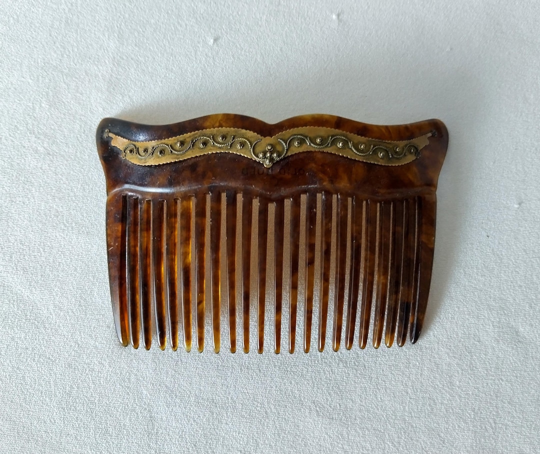 Victorian Antique Solid Gold Decor Hair Comb – 14K Tested – Ornate Art ...