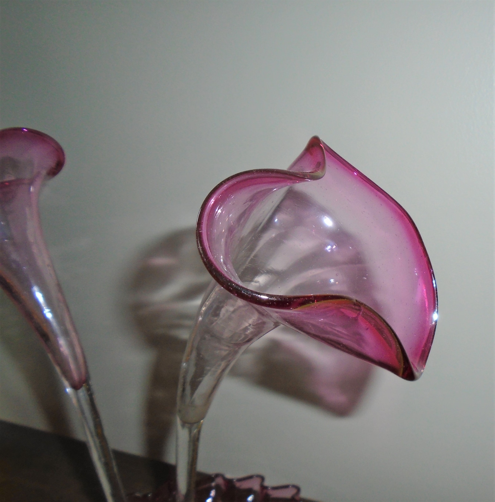 Victorian Cranberry Glass Flute Epergne Centerpiece Vase Antique - Etsy