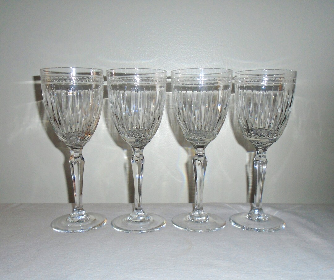 Waterford Crystal Marquis Hanover Water Goblets 8 1/2 Set of Four 1992 ...