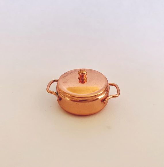 Miniatures Dolls & Miniatures Dollhouse Miniature Copper Stock Pot w ...