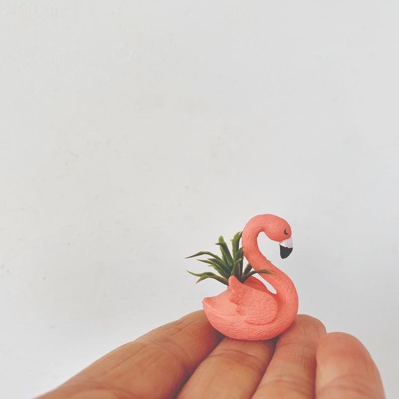 Dollhouse Miniature Flamingo Planter - Etsy