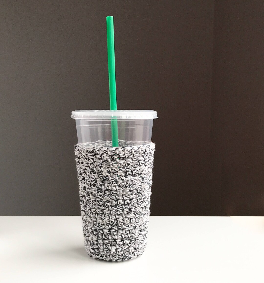 Crochet Iced Coffee Cozy: Reusable Cotton Cup Sleeve - Etsy