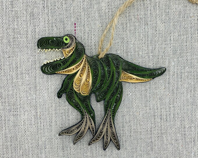 Handmade T Rex Dinosaur Ornament Dinosaur Paper Ornament - Etsy