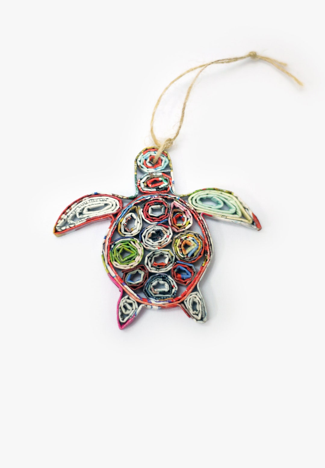 Handmade Turtle Ornament, Turtle Paper Ornament - Etsy