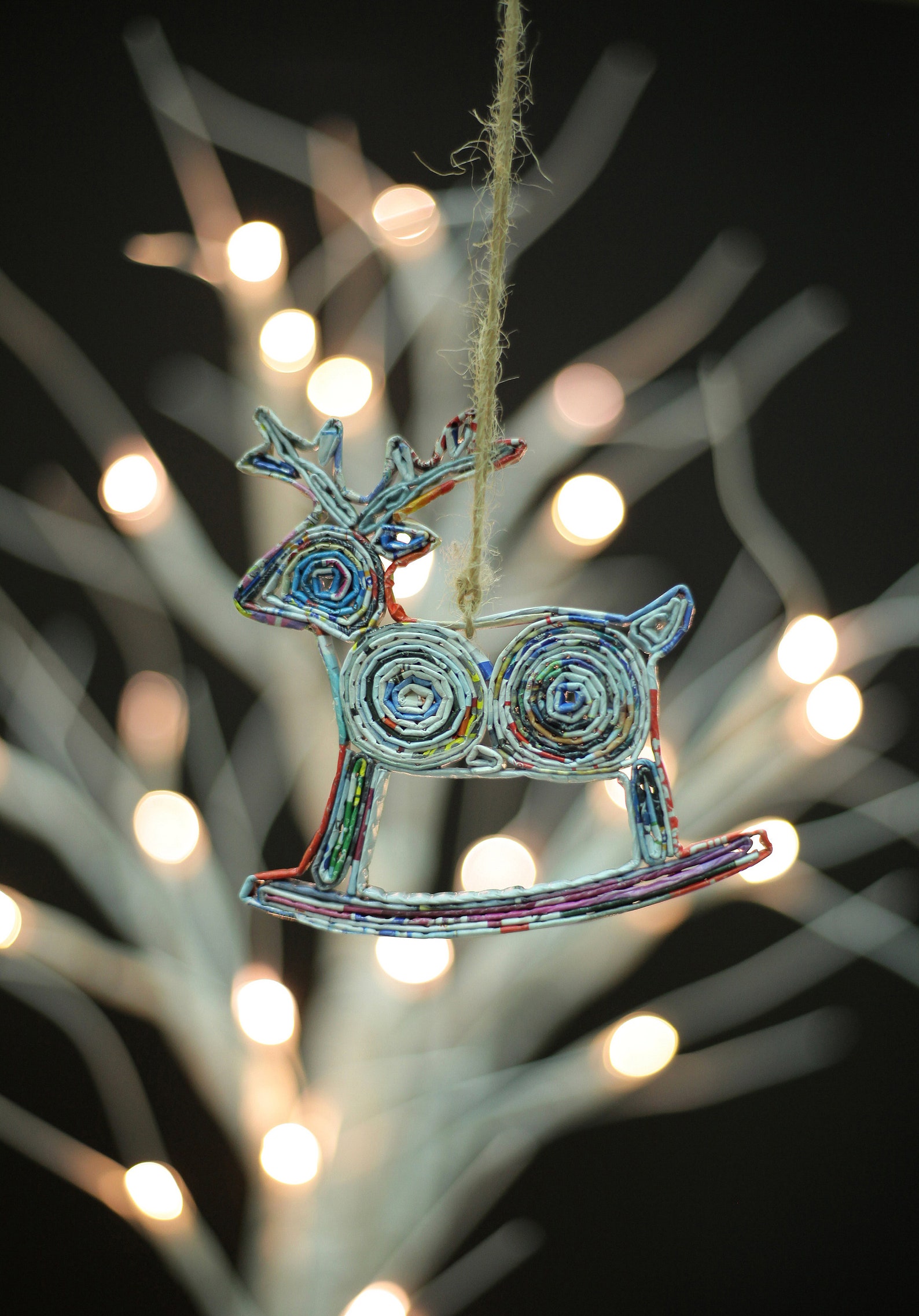 Rocking Reindeer Christmas Ornament - Etsy