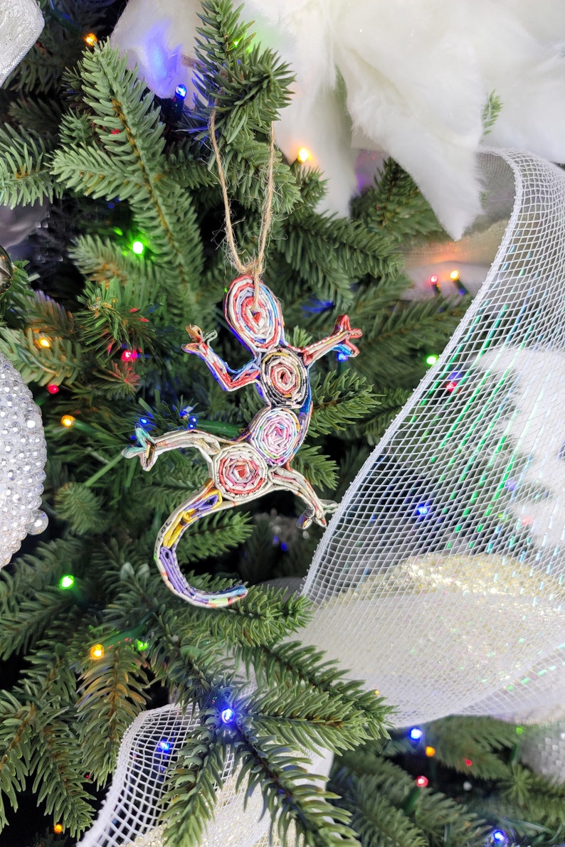 Handmade Gecko Paper Ornament - Etsy