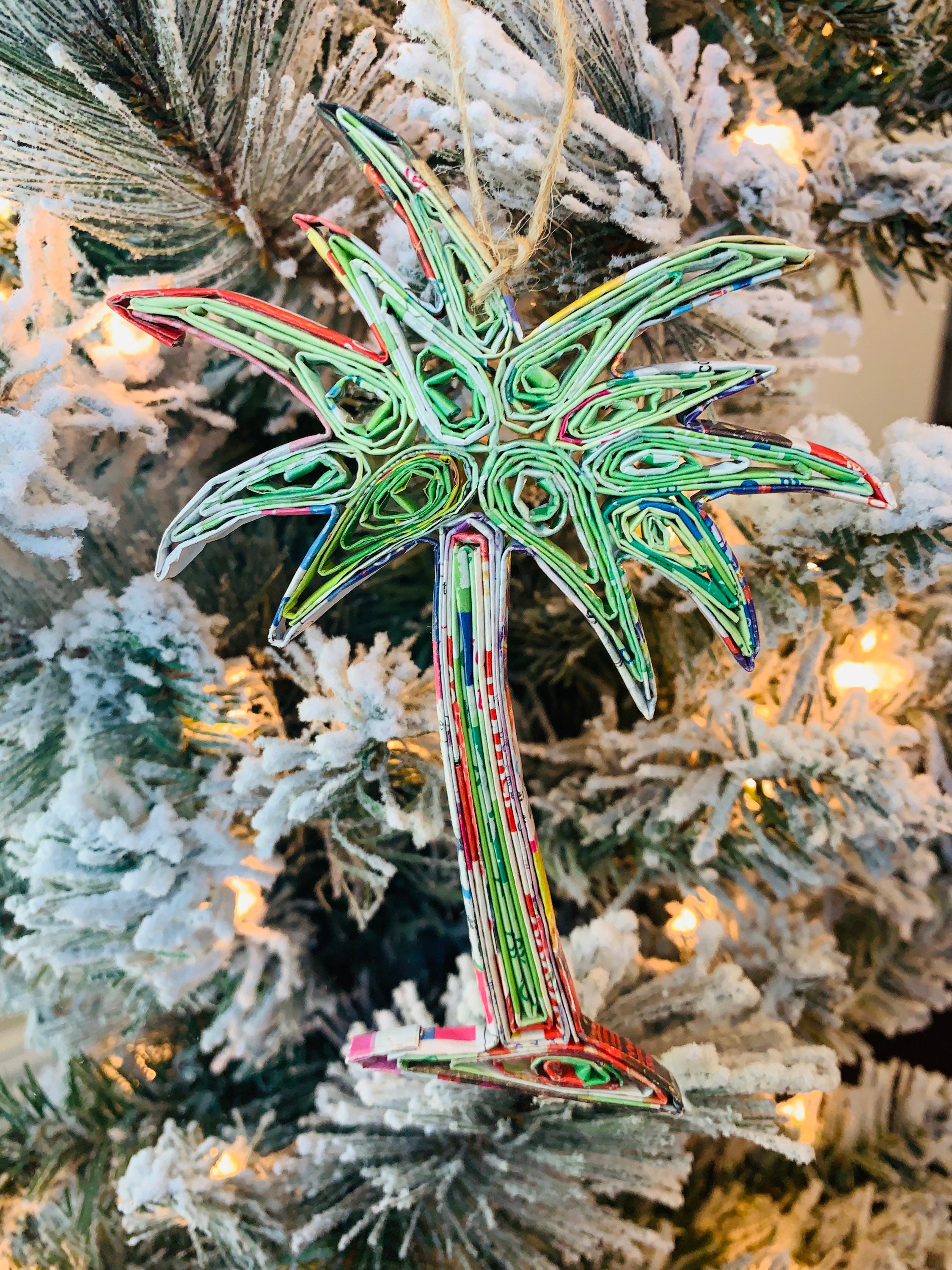 Handmade Palm Tree Ornament Recycled Paper Palm Tree - Etsy