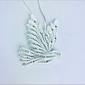 Swarovski Dove Christmas Ornament Handmade Paper Quilling - Etsy