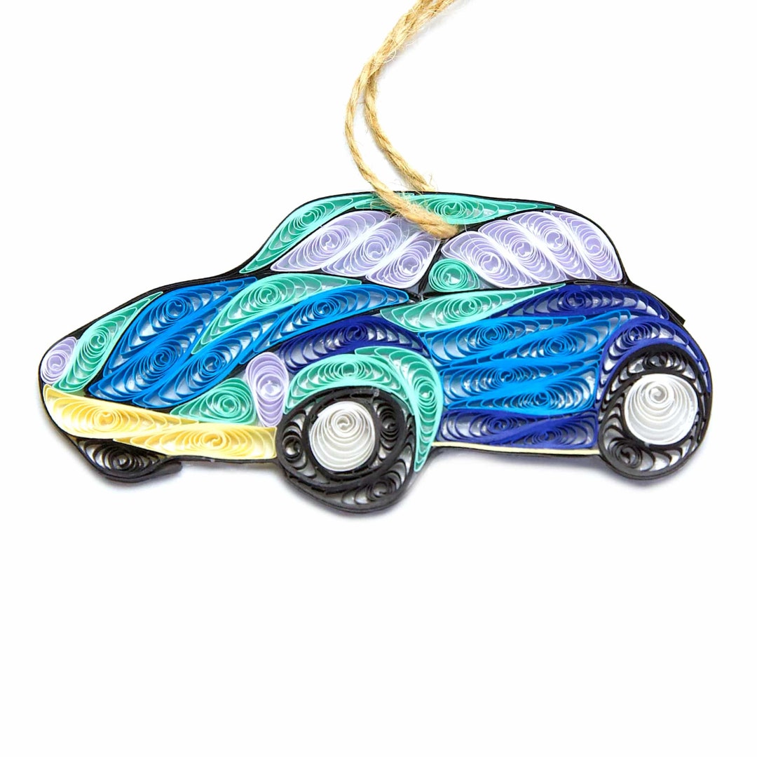 Buggy Car Handmade Ornament – Eco-friendly Recycled Paper Gift for Car ...