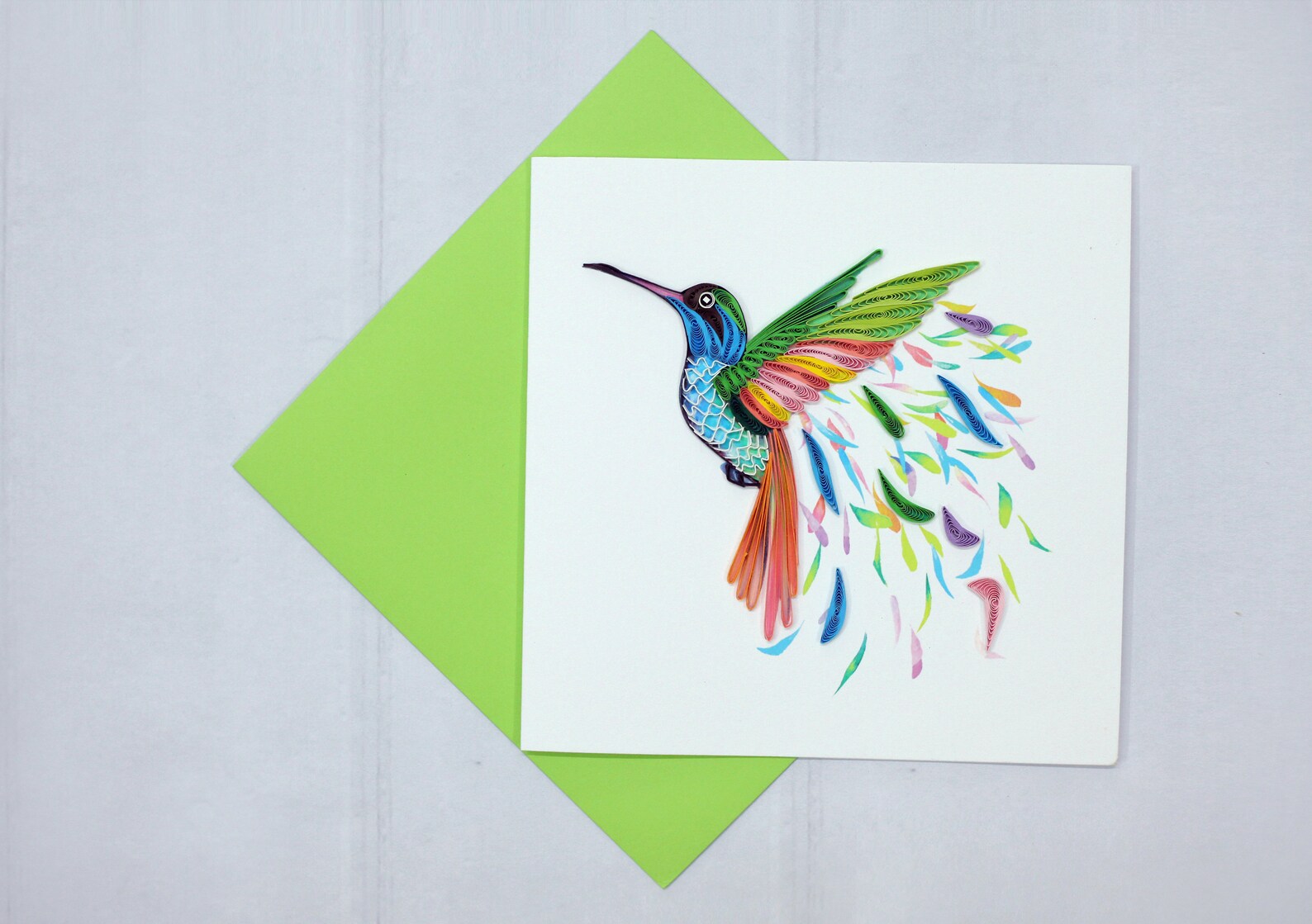 Hummingbird Greeting Card Handmade Hummingbird Greeting Card - Etsy