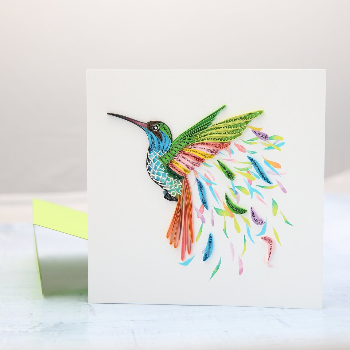 Hummingbird Greeting Card Handmade Hummingbird Greeting Card - Etsy