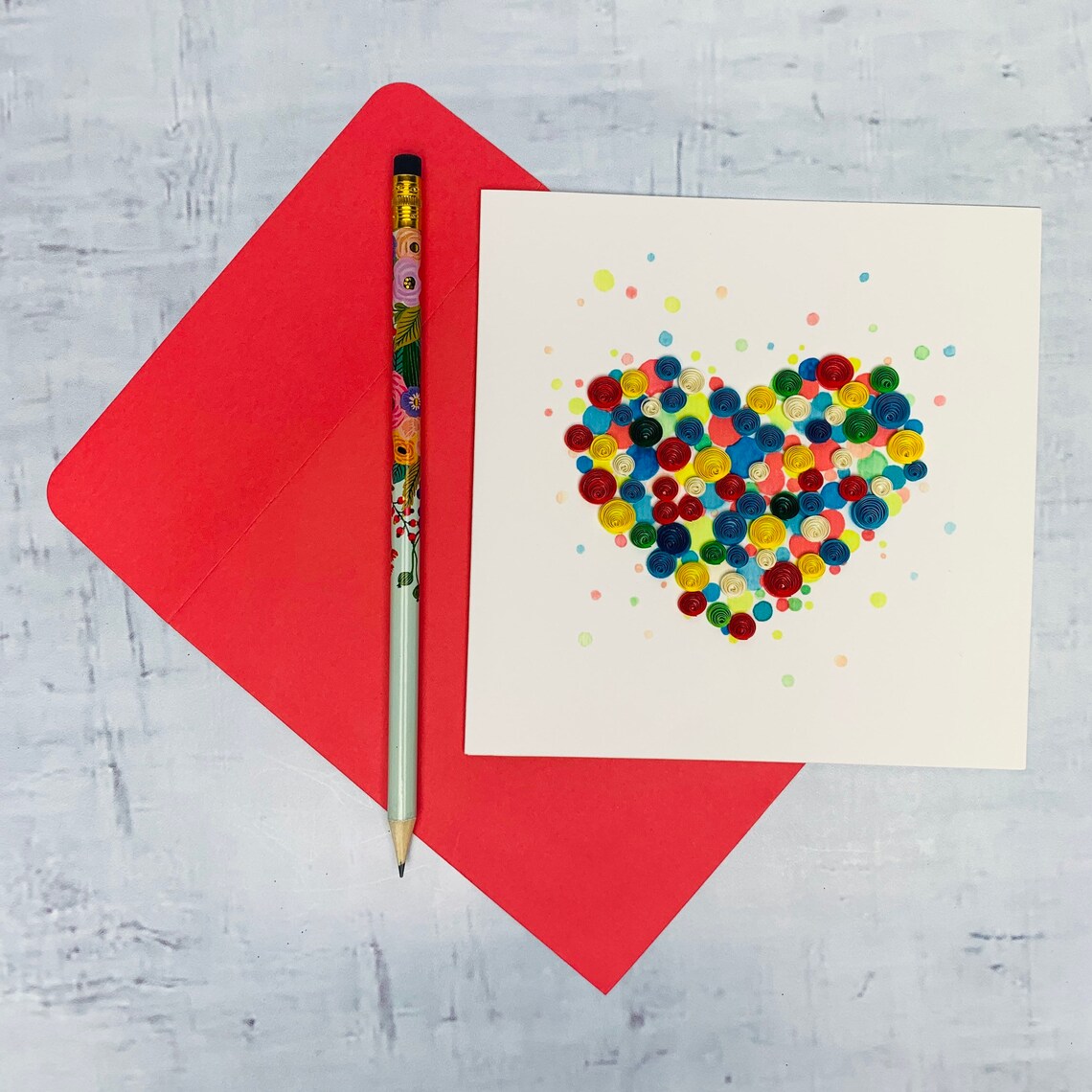 Handmade Love Card Wedding Greeting Card Quilled Anniversary | Etsy