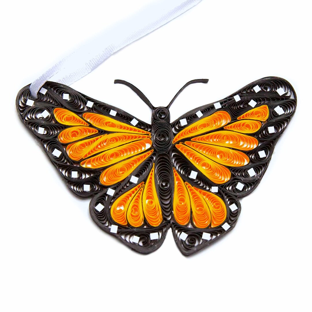Monarch Butterfly Handmade Ornament – Eco-friendly Quilling Gift for ...