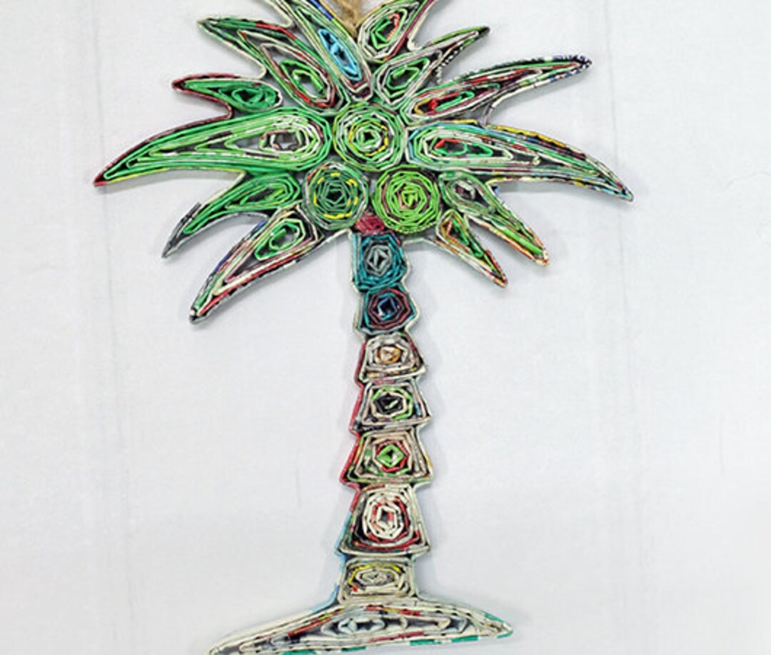 Coconut Tree Recycled Paper Ornament Coconut Tree Ornament - Etsy