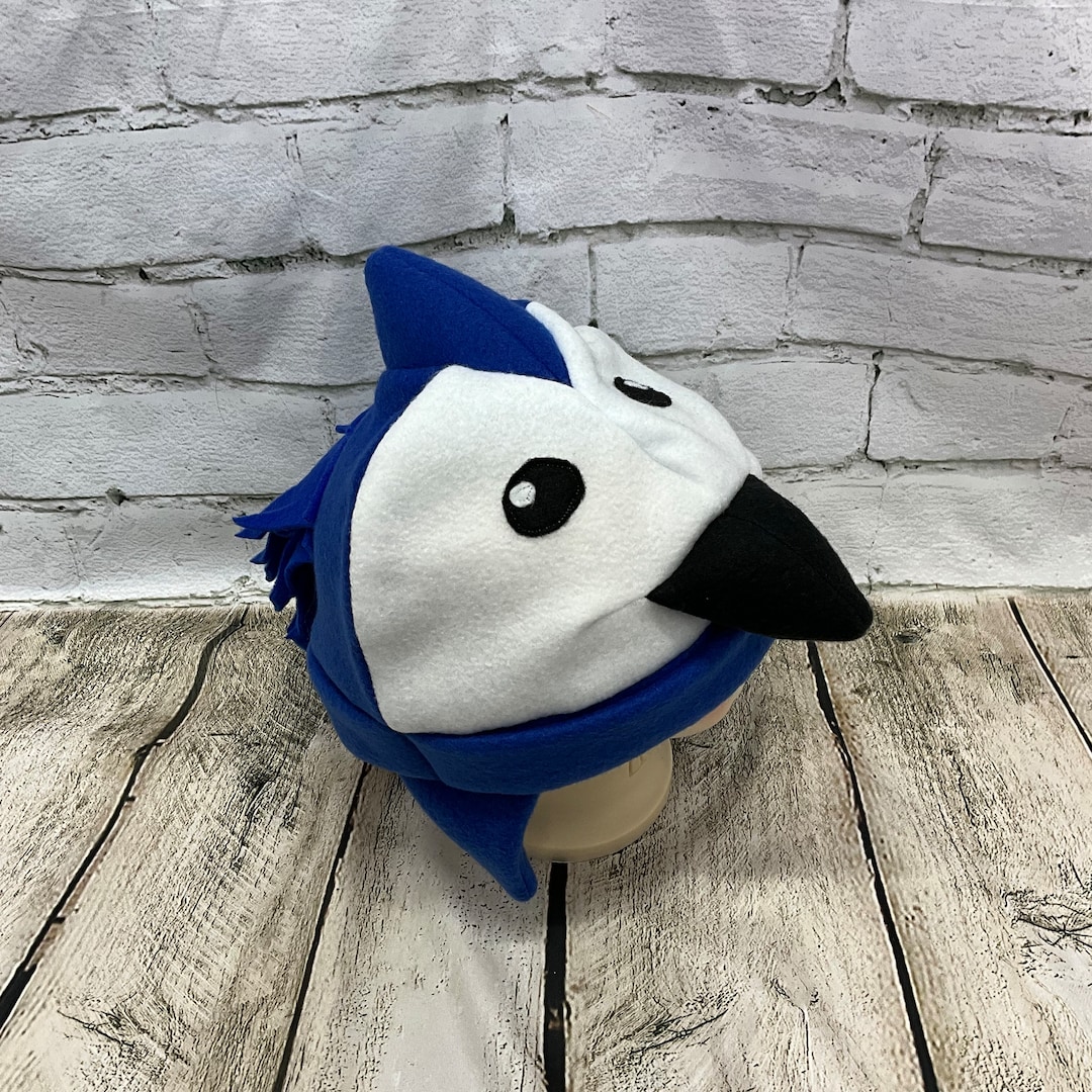 Adult and Kids Blue Jay Bird Fleece Hat, Baby Blue Jay Hat, Blue Bird ...