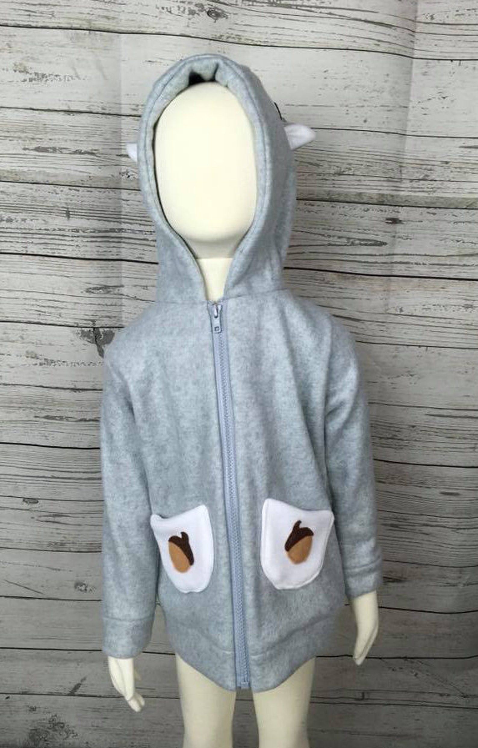Fleece Squirrel Toddler Sweatshirt Hooded Squirrel Sweatshirt - Etsy