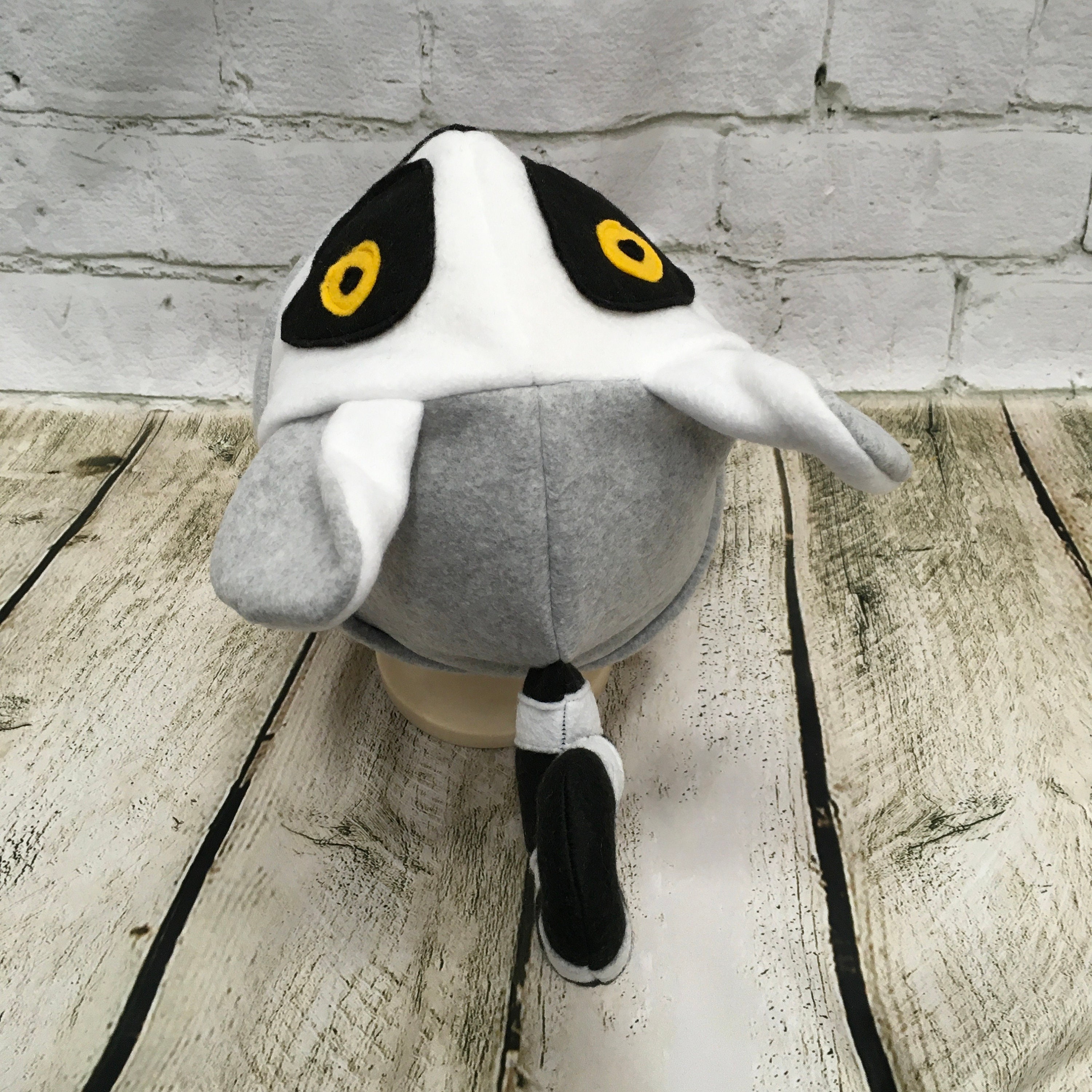 Ring Tailed Lemur Fleece Hat, Animal Winter Hat With Ears - Etsy