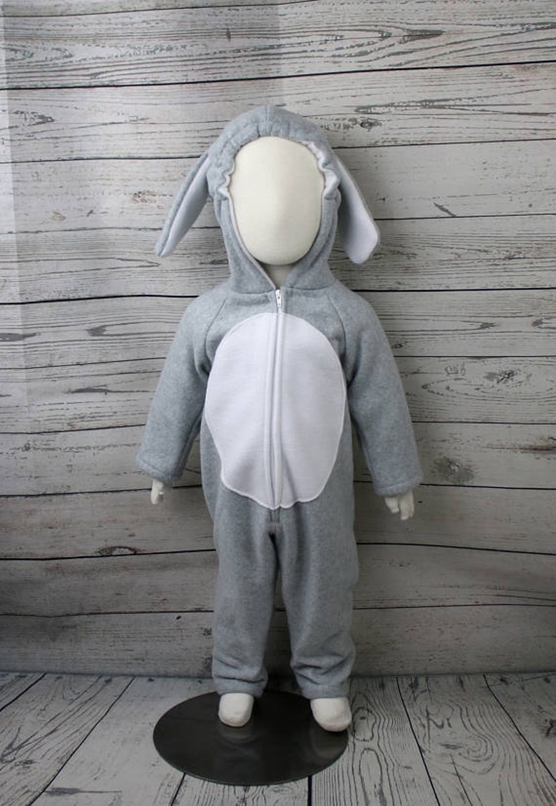 Bunny Fleece Adult Size Costume Womans Bunny Costume Gray - Etsy