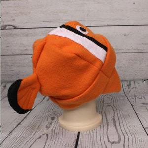 Adult and Kids Fleece Clown Fish Hat, Winter Fleece Hat, Clown Fish ...