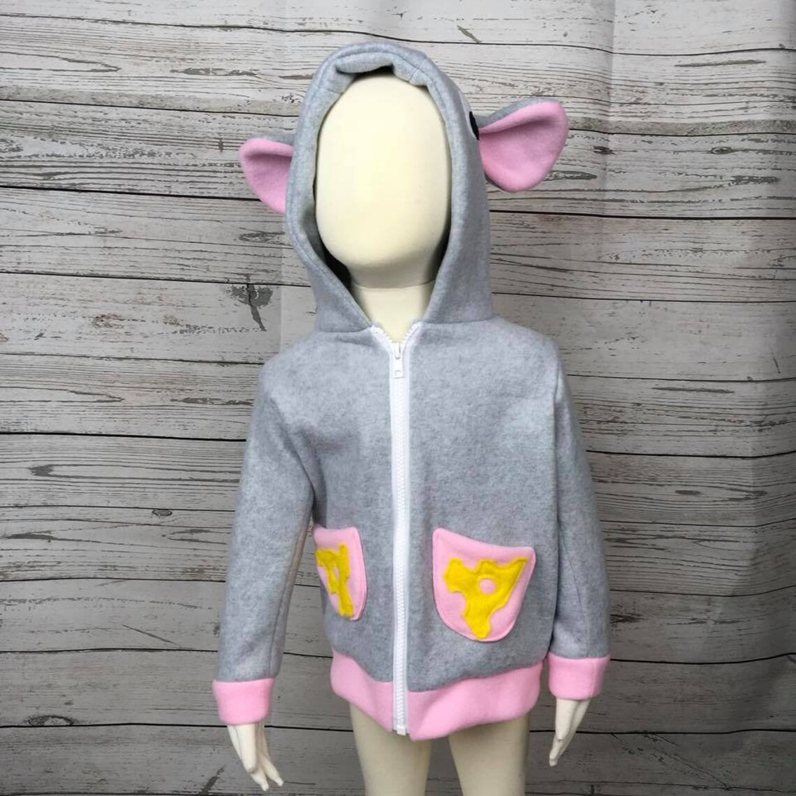 Fleece Mouse Toddler Sweatshirt Hooded Mouse Sweatshirt Zip - Etsy