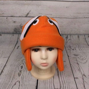 Adult and Kids Fleece Clown Fish Hat, Winter Fleece Hat, Clown Fish ...