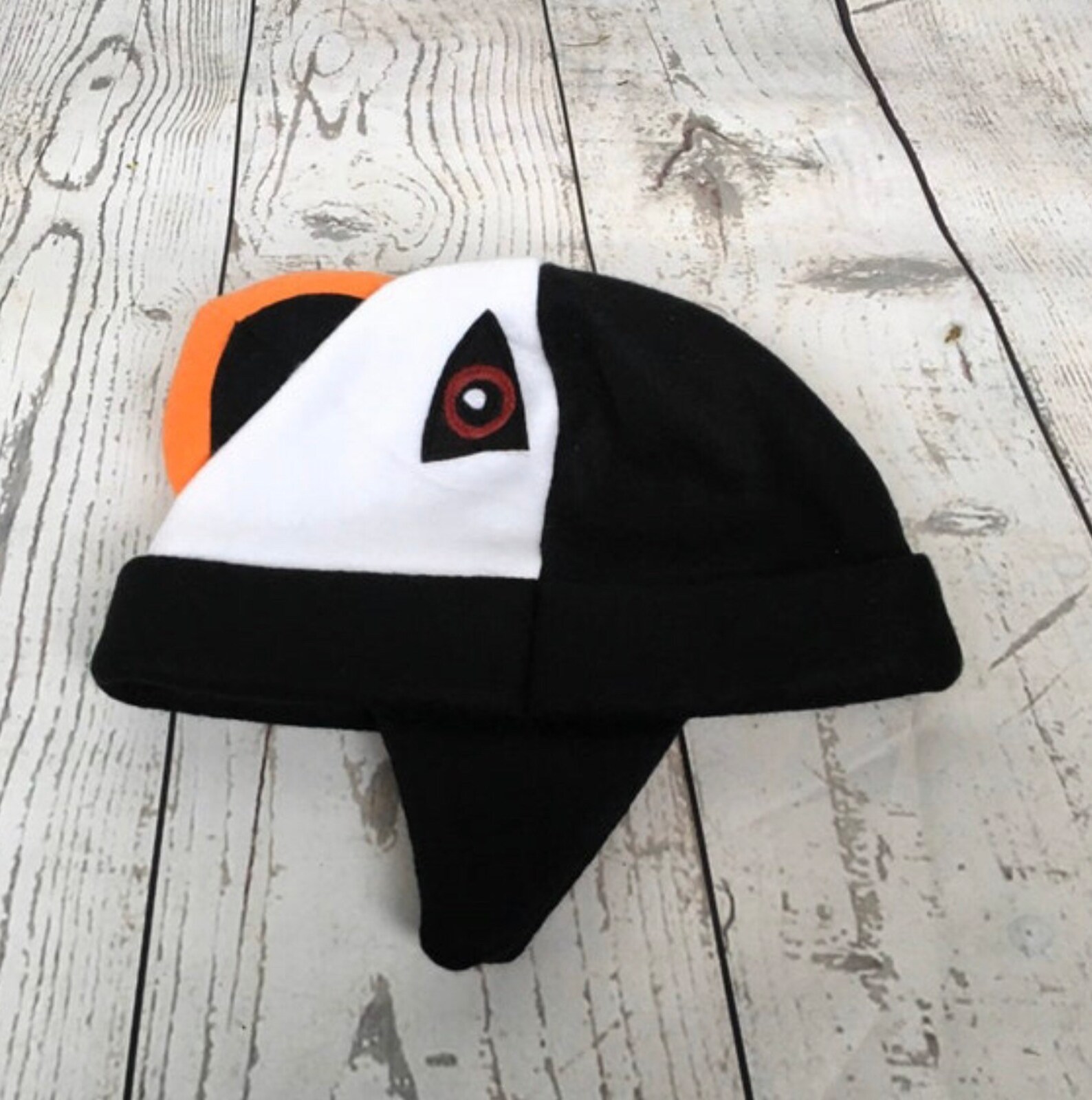 Adult and Kids Puffin Fleece Hat, Baby Puffin Hat, Child Puffin Hat ...
